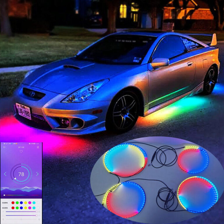 4 PCS RGB Dream Color Flow Series Strip Light Kit Waterproof Exterior ...